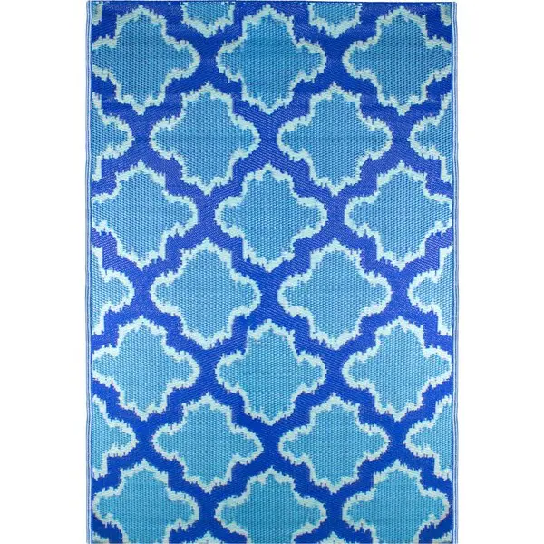 NORTHLIGHT 4' X 6' Quatrefoil Rectangular Outdoor Area Rug
