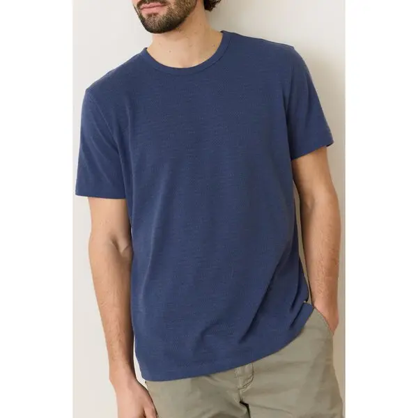 Marine Layer Signature Jacquard T-shirt - Mood Indigo