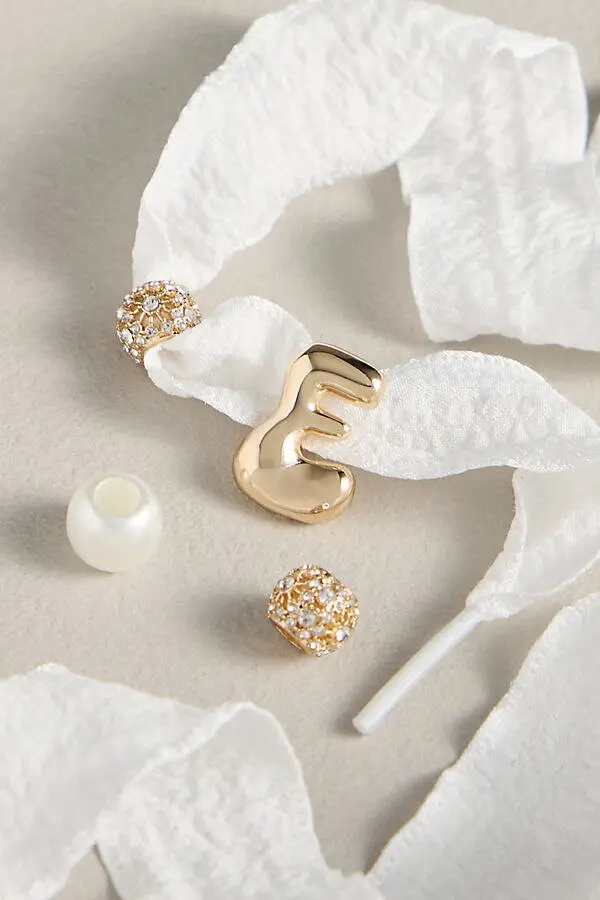 Anthropologie Monogram Charm Shoe Laces - E