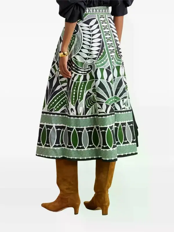 Farm Rio Floral-print Midi Skirt