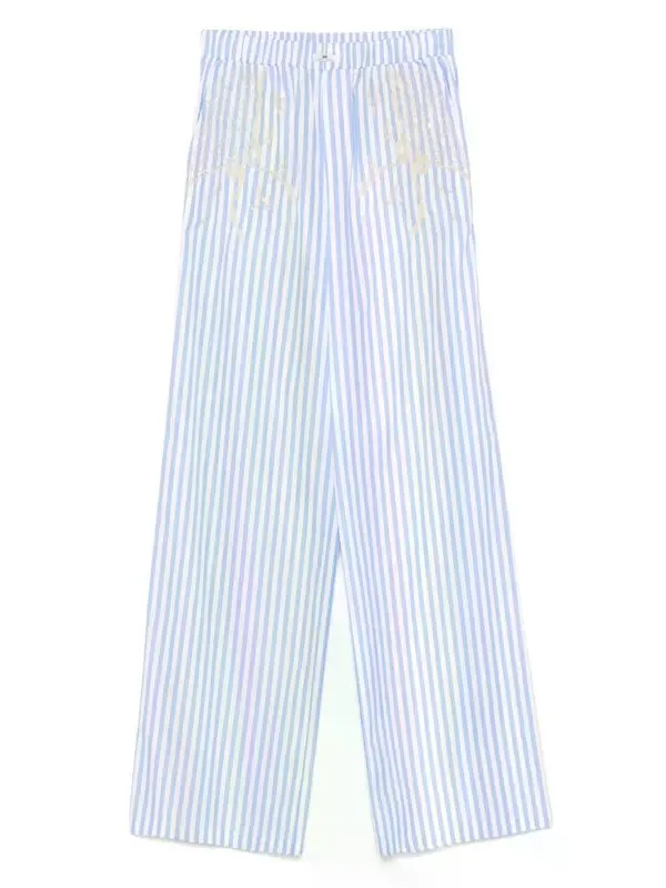 Elisabetta Franchi Striped Cotton Pants