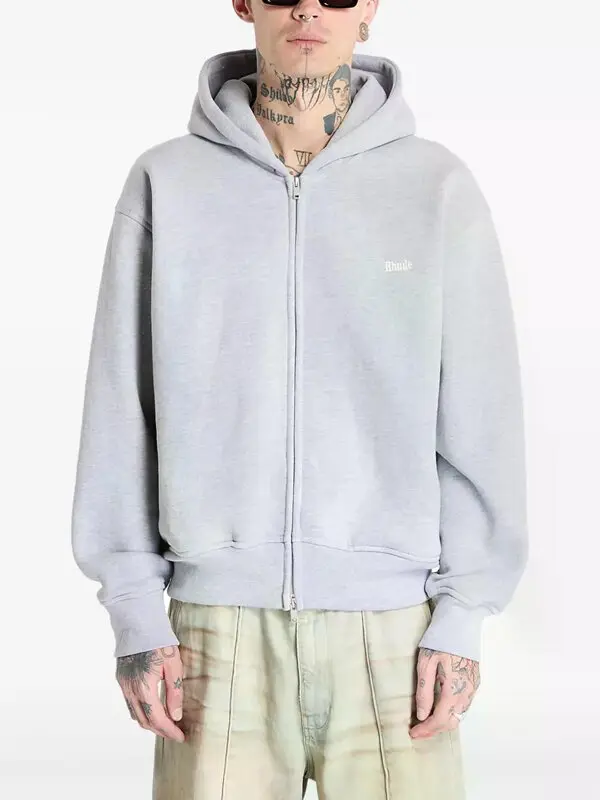 Rhude Classic Full-zip Hoodie - Grey