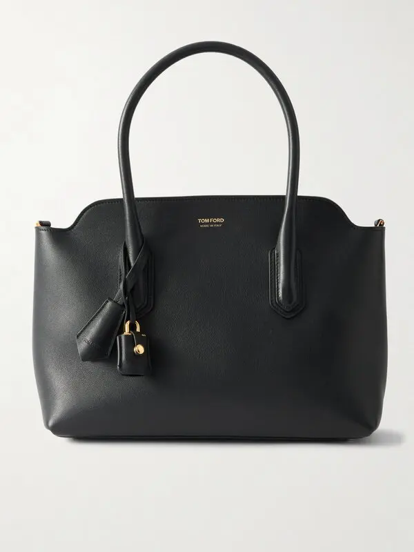 TOM FORD Medium Leather Tote - Black