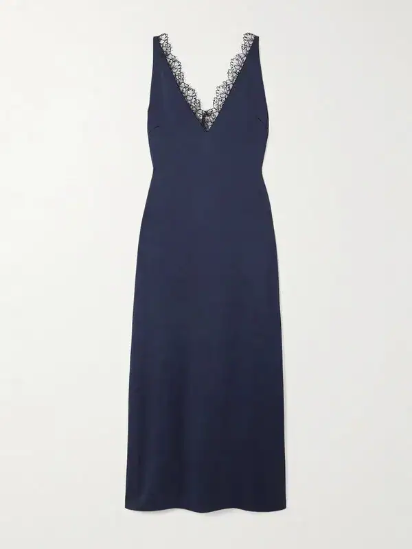 scully lace dress Scully Blue Full Length Lace-Up Front Womens Sleeveless Dress HC118 main image 1