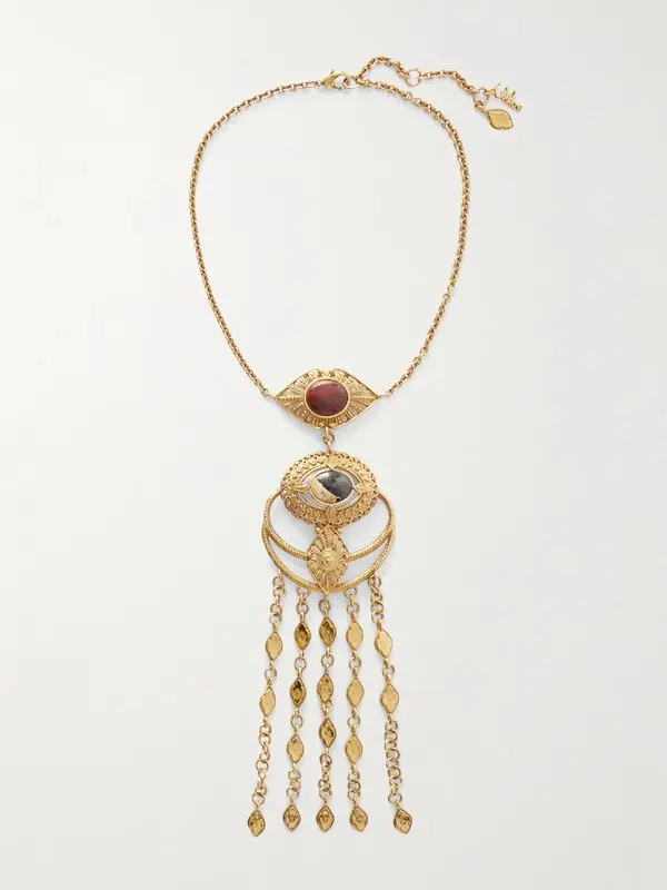 Chloé Tone Jasper Necklace - Gold