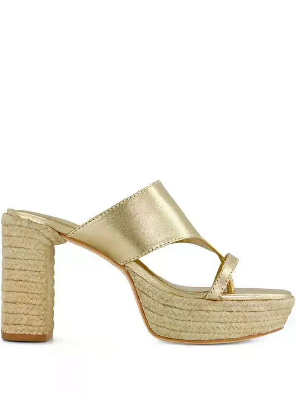 Bernardo 95mm Tera Espadrille Platform Sandals - Gold