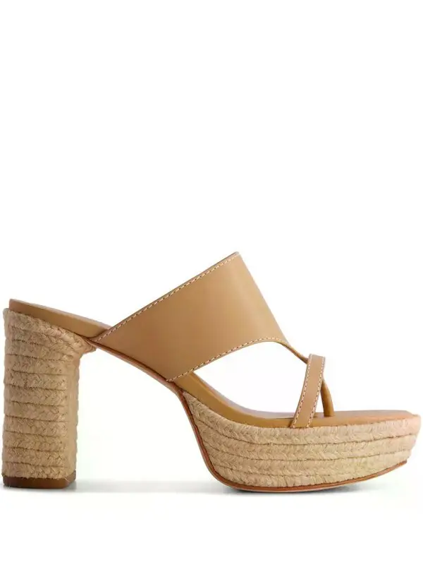 Bernardo 95mm Strap Espadrilles - Brown