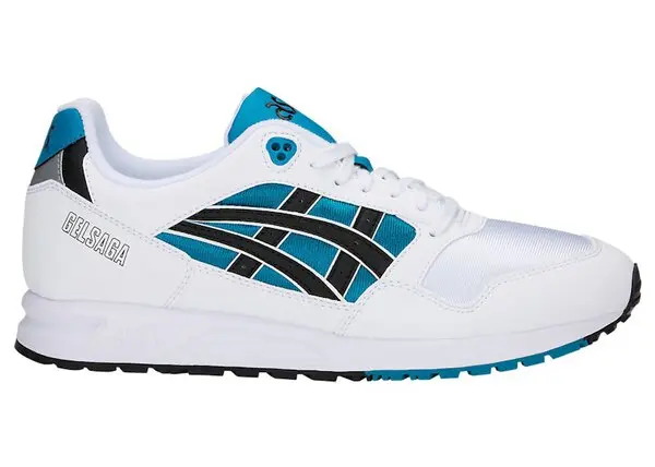Asics Gelsagain Lace Up Sneakers - Teal Blue/black
