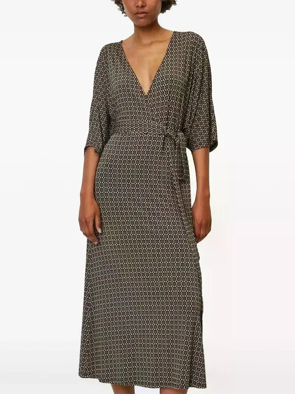 Marc O'polo Floral-print Belted Midi Dress