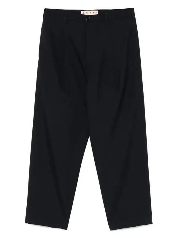 Marni Virgin-wool Trousers - 00b99 Blublack