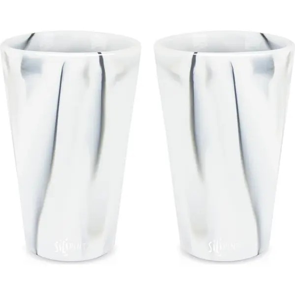 SILIPINT Silicone Pint Glasses 2 Pack 16oz - Multicolored