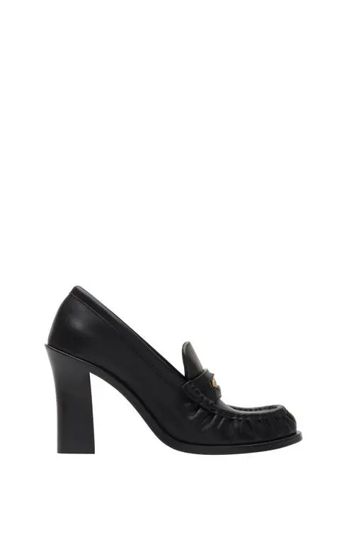 Burberry Leather Heeled Loafers
