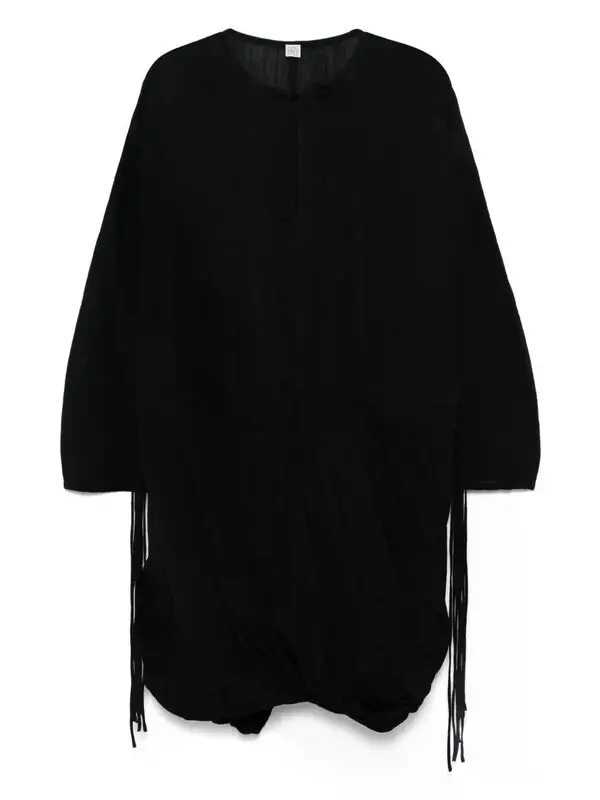 TOTÊME Drawstring-waist Dress - Black