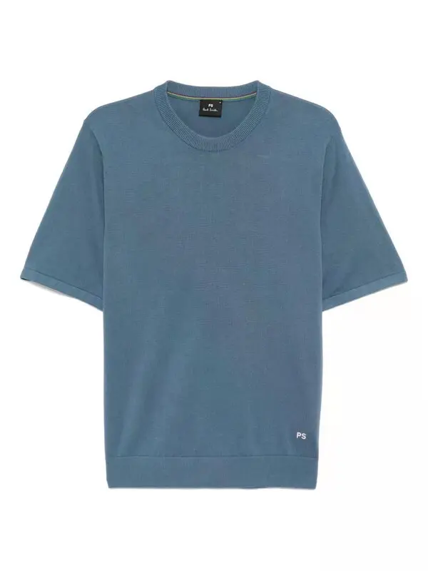 Paul Smith Logo-embroidered T-shirt - Blue