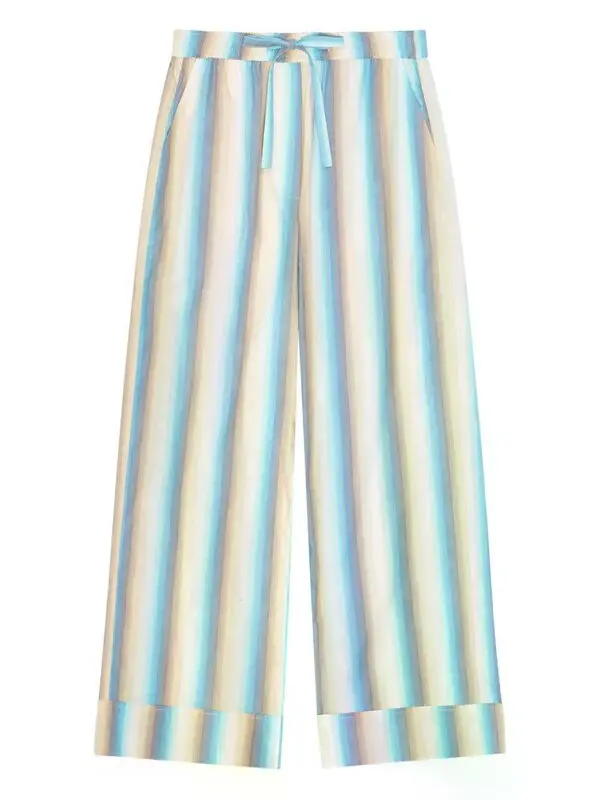 GANNI Striped Trousers - Neutrals
