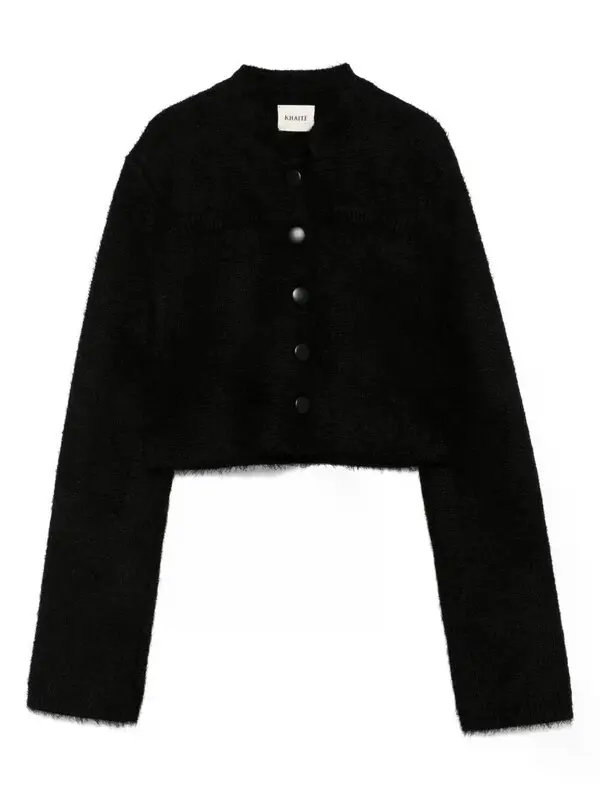 Khaite Silk-blend Cropped Cardigan
