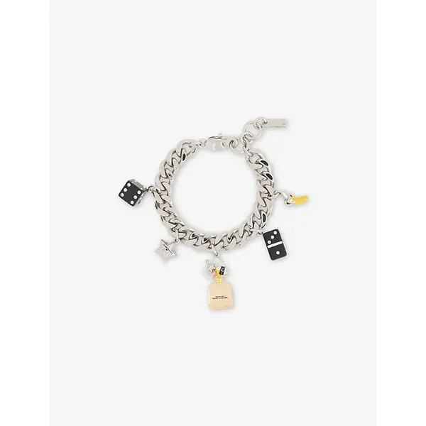 Marc Jacobs Perfect Charm Silver-plated Brass Bracelet - Silver/pink Multi