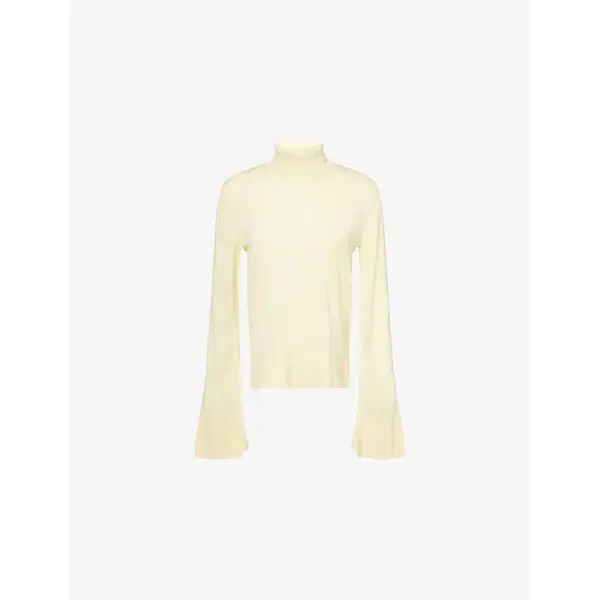 TOTÊME Turtleneck Slit-sleeve Cashmere-blend Top