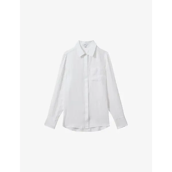 REISS Linen Shirt - White