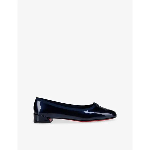 CHRISTIAN LOUBOUTIN Sweetie Jane Pearlescent-leather Ballet Flats - Zaffiro