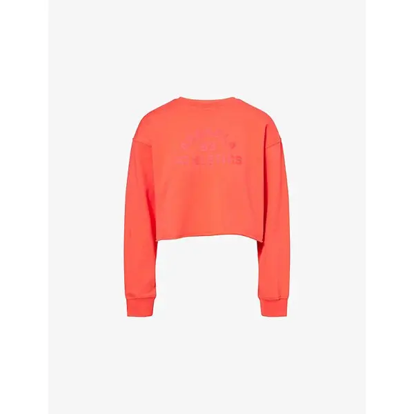 ADANOLA Logo-print Cropped Sweatshirt - Apple Red