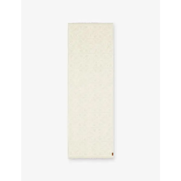 Loewe Anagram-fil Coupé Wool And Silk-blend Scarf