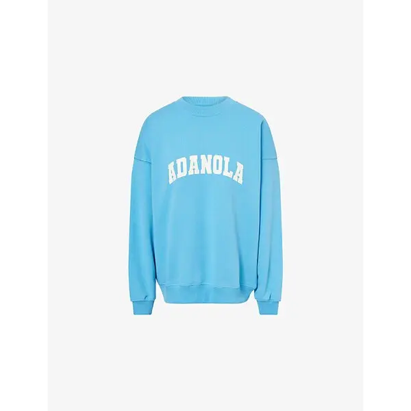 ADANOLA Oversized Cotton Sweatshirt - Capri Blue