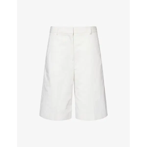 TOTÊME Tailored Straight-leg Linen-cotton Shorts - Off-white