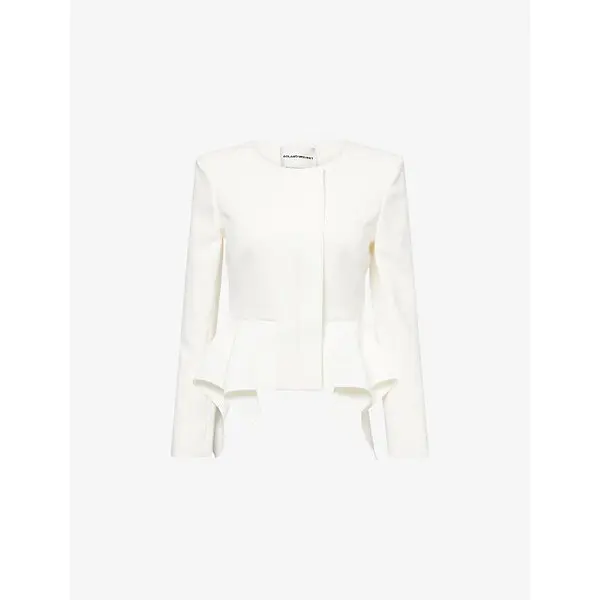Roland Mouret Peplum Round-neck Stretch-woven Jacket