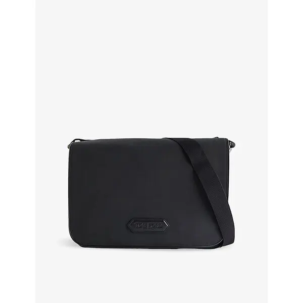 TOM FORD Brand-patch Large Woven Messenger Bag