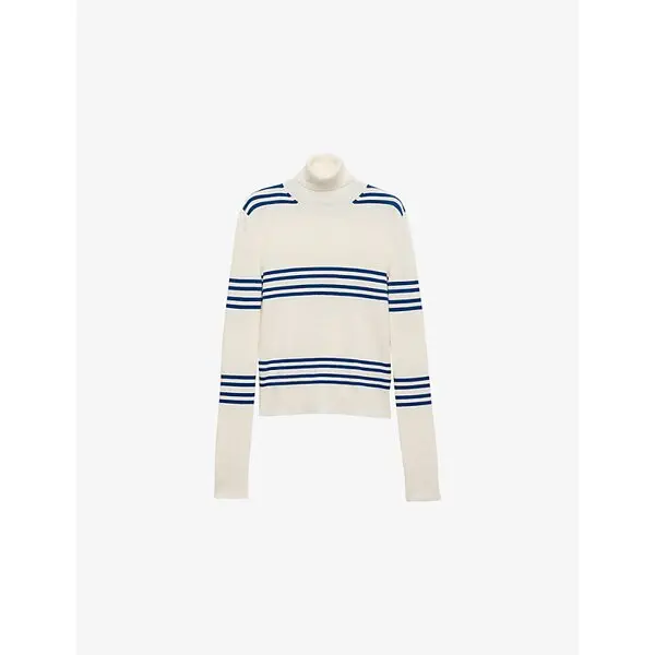 Prada Stripe-print Turtleneck Wool Jumper