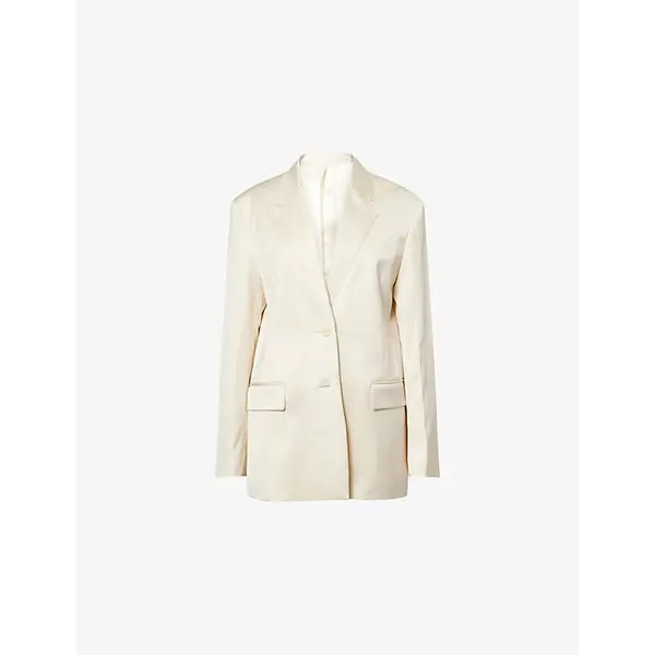 TOTÊME Stitched-notch-lapels Single-breasted Stretch-woven Blazer