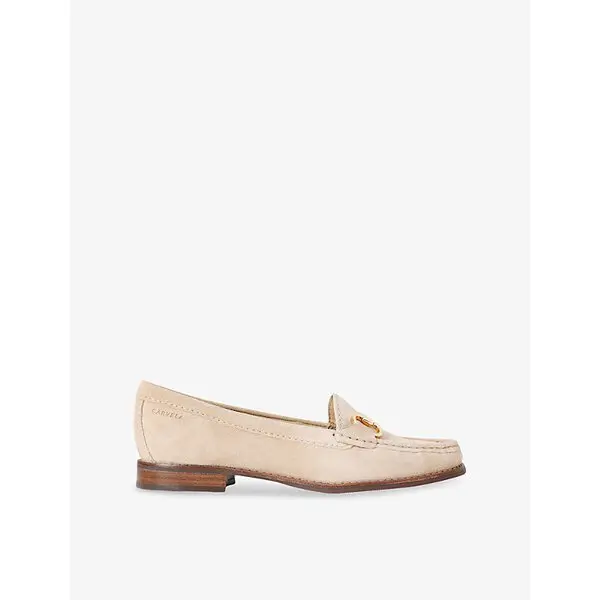 Carvela Click Suede Loafers - Cream