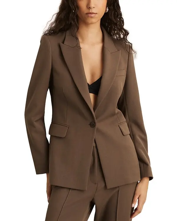 REISS Gabi Blazer - Mink Neutral