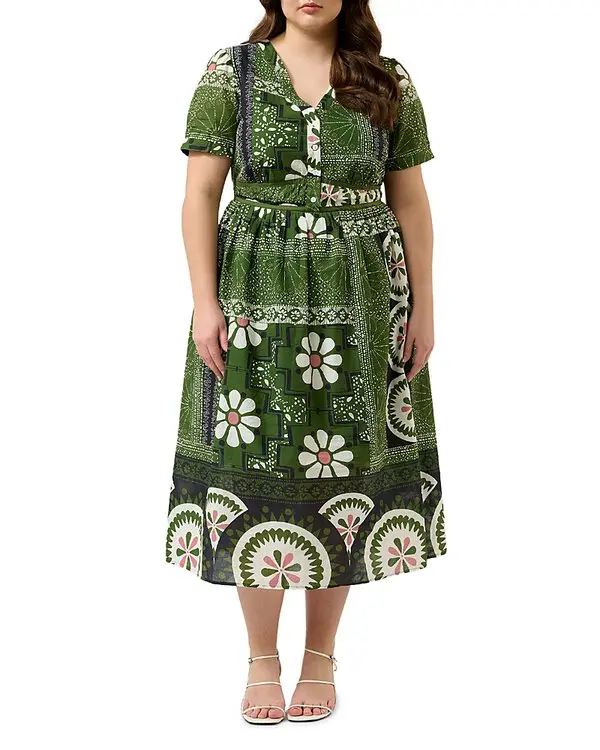 ESTELLE Ethereal Tile Print Dress