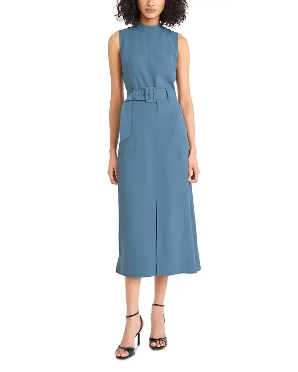 LUXELY Belted Midi Dress