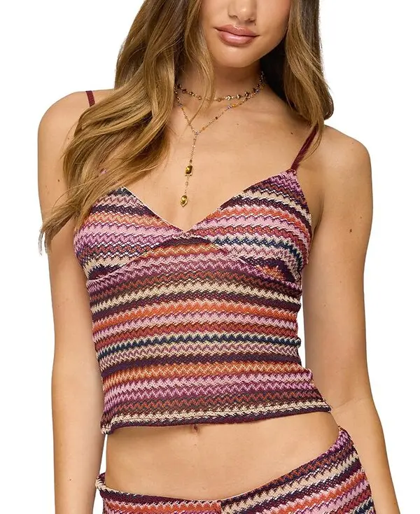 EDIKTED Zigzag Stripe Tank Top