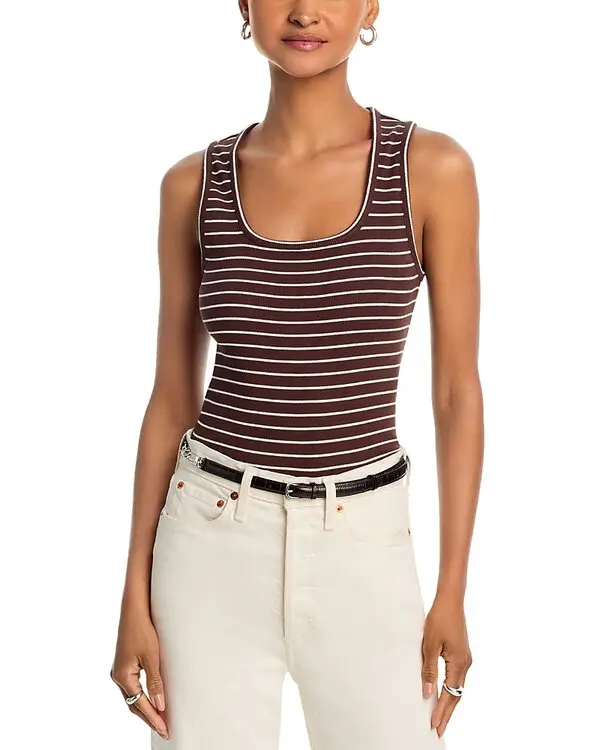 Paige Amanita Tank - Tamarind/white