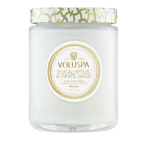 Voluspa Eucalyptus & White Sage Large Jar Candle, 21 Oz
