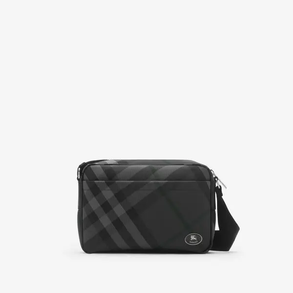 Burberry Slim Grid Crossbody Bag - Charcoal