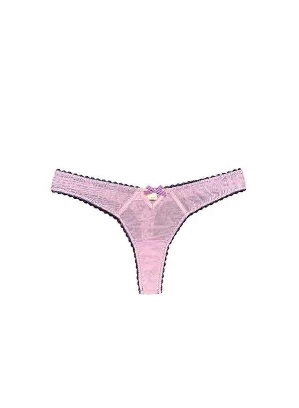 Fleur Du Mal Sabrina Mini Fishnet Thong - Bisou