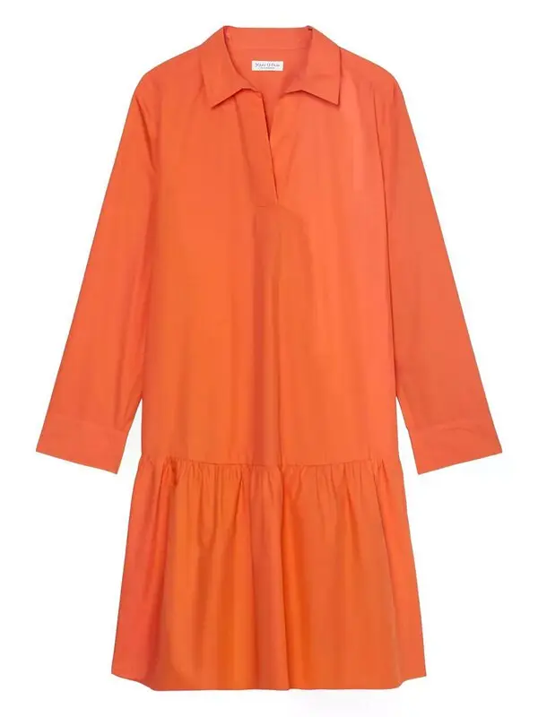 Marc O'polo Collared Tiered Dress - Orange