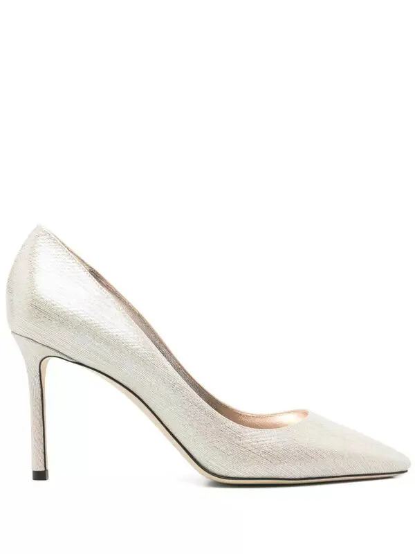JIMMY CHOO 85mm Romy Pumps - Neutrals