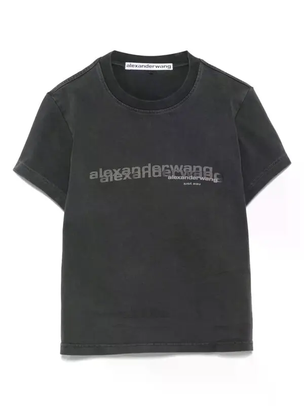 Alexander Wang Logo-print Cotton T-shirt - Grey
