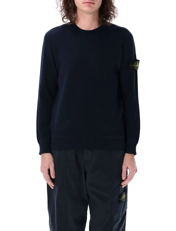 Stone Island Cotton Crewneck - Navy
