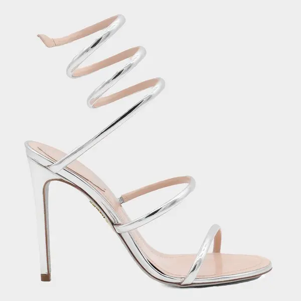 Rene Caovilla Leather Stiletto Sandals