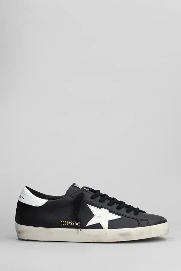 Golden Goose Superstar Leather Sneakers - Black