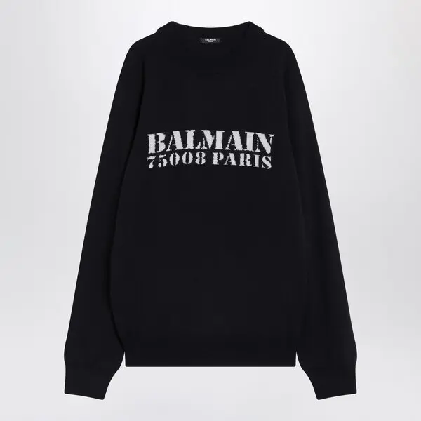 Balmain Wool Sweater With Logo
