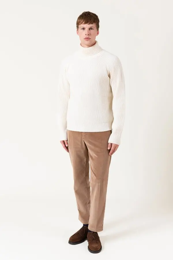 AUTORE Gregory Fine Knit Turtleneck - Perla