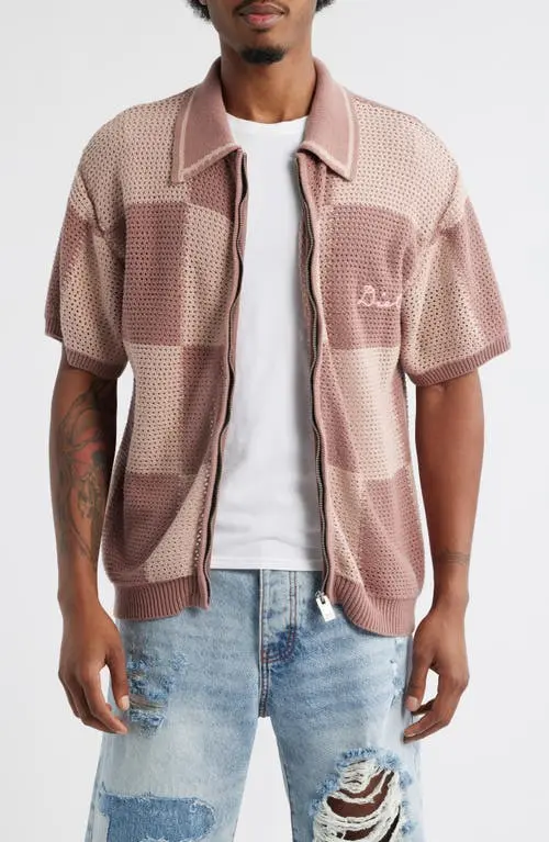 DIET STARTS MONDAY Checker Cotton Button-up Shirt